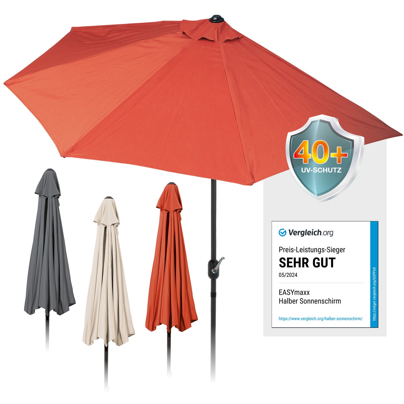 Der kompakte Allrounder für viel Schatten – selbst bei wenig Platz!